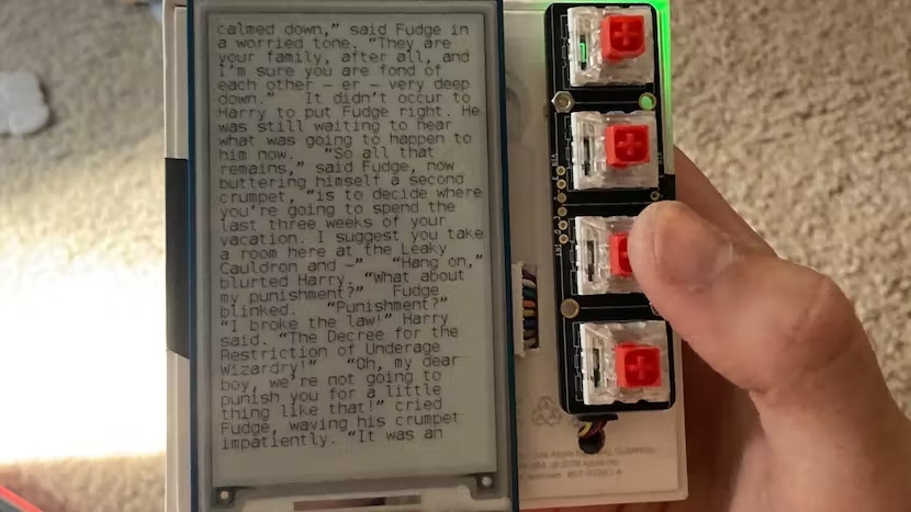 DIY e-reader project has physical buttons - PiShop Blog